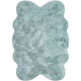 Fellteppich Paco Home "Pelt 640", blau (t&uuml;rkis), B:140cm H:16mm L:200cm, Polyester, Teppiche, Fellteppich, Kunstfell, Uni Farben, sehr weicher Flor