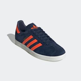 Sneaker adidas originals "GAZELLE", Herren, Gr. 41, collegiate navy, orange, core wei&szlig;, Leder, Synthetik, Schuhe Sneaker
