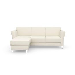Sit & More Ecksofa SIT & MORE "Visby L-Form", beige (linen), B:248cm H:87cm T:162cm, Sofas, Ecksofa, wahlweise mit Bettfunktion und Bettkasten, frei im Raum stellbar