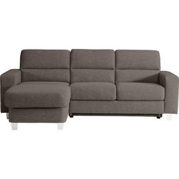 Ecksofa Alina, braun (braun tta 14), B:264cm H:90cm T:167cm, Struktur TTA (100% Polyester), Sofas, Ecksofa