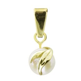 Kettenanh&auml;nger OSTSEE-SCHMUCK "- Iris - Gold 333/000 - Zuchtperle" Gr. 17, gold (gold 333, goldfarben, gelb), Schmuckanh&auml;nger, Damen, Gelbgold 333, Kettenanh&auml;nger