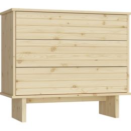 Schubkastenkommode Karup Design "Kommo", beige (natur), B:96cm H:82cm T:40cm, FSC-zertifiziertes Massivholz, Sideboards, Schubkastenkommode, Aus massiven Kiefernholz