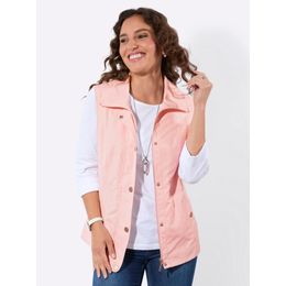 Kurzweste Casual Looks, Damen, Gr. 48, hellros&eacute;, 100% Polyester, unifarben, Westen Kurzweste