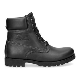 Schn&uuml;rboots Panama Jack "Panama 03", Herren, Gr. 47, schwarz, Nappaleder, Schuhe Schn&uuml;rboots, mit seitlicher Logopr&auml;gung