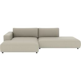 Ecksofa Musterring "Lucia", silber, B:330cm H:81cm T:190cm, 100% Polyester, Sofas, Ecksofa, verschiedene Farben, gro&szlig;er Longchair mit Armlehne, B330 x T190 cm