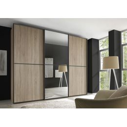 Schwebet&uuml;renschrank STAUD "Sinfonie Plus, edles Design in hochwertiger Qualit&auml;t, Made in Germany", sonoma eiche, B:280cm H:240cm T:68cm, Holzwerkstoff, Schr&auml;nke, Schwebet&uuml;renschrank, Mit Spiegelt&uuml;re und vier verschiedenen Ausstattungsvarianten