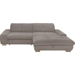 Ecksofa "SO 1200 inkl. Sitztiefen- & R&uuml;ckenverstellung f&uuml;r hohen Sitzkomfort", beige (beige grau gct 149), B:276cm H:89cm T:198cm, 100% Polyester, SET ONE BY Musterring, Sofas, Ecksofa, wahlweise mit Bettfunktion und Stauraum, L-Form, auch in Cord Bezug