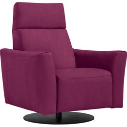 Sessel Egoitaliano "Blues Designsessel, Loungesessel", pink (fuchsia), B:84cm H:105cm T:90cm, Sessel, Sessel, drehbar, inkl. manuelle Relaxfunktion durch Push-Back-Mechanismus