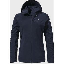Sch&ouml;ffel Outdoorjacke SCH&Ouml;FFEL "Softshell Jkt Mangart L", Damen, Gr. 40, blau (8820, blau), Oberstoff : Aussenseite: 88% Polyester 12% Elasthan Innenseite: 100% Polyester (Membran: Polyurethan), regular fit, hoch geschlossener Ausschnitt, Jacken Outdoorjacke