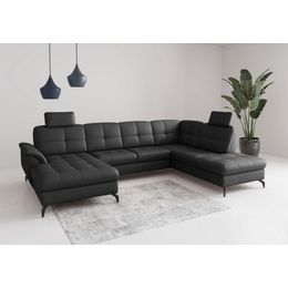 Sit & More Wohnlandschaft SIT & MORE "Zora", schwarz, T:212cm, Sofas, Wohnlandschaft