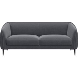 2,5-Sitzer FLEXLUX "Belle Designsofa, Couch, bequem durch Kaltschaum im Sitz", grau (soft grau), B:188cm H:74cm T:89cm, 100% Polyester, Sofas, 2 5-Sitzer, Skandinavisches Design, In hochwertiger Verarbeitung