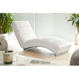 Relaxsessel Salesfever "Komfortabler Loungesessel", wei&szlig;, B:62cm H:82cm T:176cm, 100% Polyurethan, Sessel, Relaxsessel