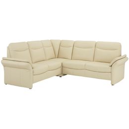 Ecksofa Home Affaire "Tahoma L-Form", beige (creme), B:251cm H:103cm T:231cm, Sofas, Ecksofa, mit Armlehnfunktion, wahlweise Bettfunktion, Schublade, Relaxfunktion