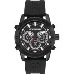 Chronograph Skechers "TRUXTON", schwarz, Armbanduhren, Herren, Chronograph, Quarzuhr, Armbanduhr, Herrenuhr, Silikonarmband, digital,Stoppfunktion