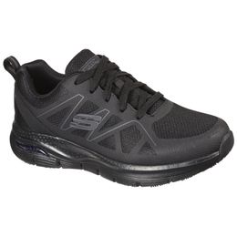 Berufsschuh Skechers "ARCH FIT SR" Gr. 45, schwarz, 45, Lederimitat, Textil, Schuhe, Berufsschuh, Schn&uuml;rschuh f&uuml;r Gastronomie,Pflege mit gepolstertem Schaftrand