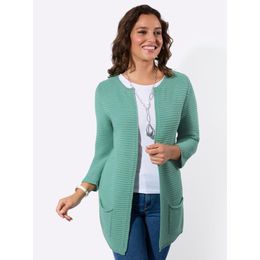 Strickjacke Casual Looks, Damen, Gr. 48, salbei, 80% Polyacryl, 20% Baumwolle, unifarben, Strickjacken Strickjacke