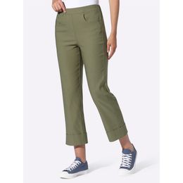 7/8-Hose Heine, Damen, Gr. 40, Normalgr&ouml;&szlig;en, khaki, 77% Viskose, 19% Polyamid, 4% Elasthan, unifarben, Hosen 7/8-Hose