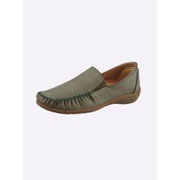 Slipper Loretta, Damen, Gr. 38, schilf, Glattleder, Schuhe Slipper