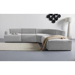 Ecksofa "LYZA L-Form links/rechts, Modularsofa "XL", Ma&szlig;e B/T/H: 287/267/74 cm", grau, B:287cm H:74cm T:267cm, 100% Polyester, LeGer Home by Lena Gercke, Sofas, Ecksofa, aus 4 Modulen, zusammen oder einzeln stellbar