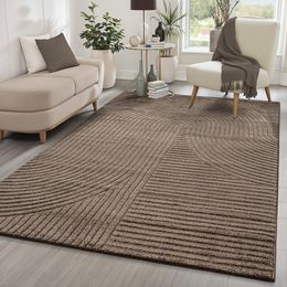 Teppich the carpet "Everest", braun, B:120cm H:14mm L:170cm, Polypropylen, Teppiche, Teppich, moderner Wohnzimmer Teppich hohe Flordichte