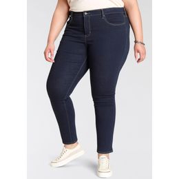 LEVI'S&reg; PLUS Skinny-fit-Jeans LEVI'S PLUS "311 PL SHAPING SKINNY *D", Damen, Gr. 20 (52), L&auml;nge 32, blau (rinsed), Denim/Jeans, Obermaterial: 80% Baumwolle, 19% Polyester, 1% Elasthan, skinny fit kn&ouml;chellang, Jeans Skinny-fit-Jeans, figurformend mit Stretch