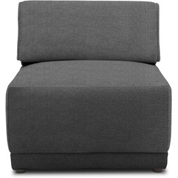 Sofaelement DOMO collection "800007", grau, B:78cm H:77cm T:100cm, 100% Polyester, Polsterelemente, Sofaelement, R&uuml;ckenkissen aufstellbar, unendlich erweiterbar