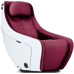 Massagesessel SYNCA, rot (bordeaux), Sessel, Damen, Kunstleder, LED-Beleuchtung,Lederoptik,mit Kissen,mit Massagefunktion, Massagefunktion, B/H/T: 56cm x 66cm x 117cm, Massagesessel, B:56cm H:66cm T:117cm