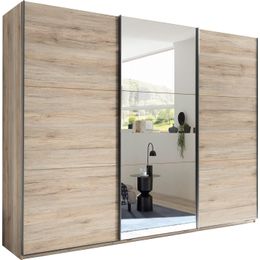 Schwebet&uuml;renschrank Schlafkontor "Bravo Kleiderschrank, Schiebet&uuml;renschrank", eiche san remo hell, B:270cm H:210cm T:60cm, Holzwerkstoff, Schr&auml;nke, Schwebet&uuml;renschrank, mit Spiegelt&uuml;r, wahlweise mit Zubeh&ouml;r