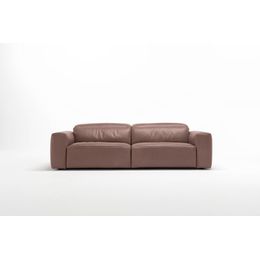 2,5-Sitzer Egoitaliano "Beverly, Designsofa mit erstklassigem Sitzkomfort und tollen Details", bunt (rosebraun), B:242cm H:95cm T:109cm, Leder &raquo;BULL&laquo; (echtes Rindsleder). Geschliffenes, pigmentiertes und behandeltes Rindsleder mit einer Dicke von 1, 3-1, 5 mm. Dieses Leder zeigt eine ziemlich weiche Hand mit einem halb undurchsichtigen Aussehen. Es handelt sich um ein gesch&uuml;tztes Leder. Eine leich