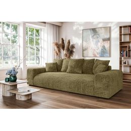 Big-Sofa Home Affaire "LAKESIDE 3-Sitzer Schlafsofa mit Bettkasten, Breite 256,5 cm", gr&uuml;n, B:256,5cm H:82cm T:122cm, 100% Polyester, Sofas, Big-Sofa, Liegefl&auml;che 168,5x195 cm, hoher Sitzkomfort, Ma&szlig;e B/T/H: 256/122/82cm