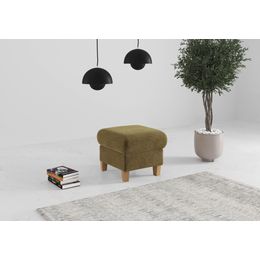 Polsterhocker Home Affaire "Glendale", olive, B:58cm H:48cm T:58cm, 100% Polyester, Hocker, Polsterhocker, mit Stauraum