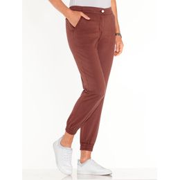 Webhose Classic Basics, Damen, Gr. 52, Normalgr&ouml;&szlig;en, rot (rotbraun), 98% Baumwolle, 2% Elasthan, unifarben, lang, Hosen Webhose