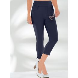 Stretch-Hose Casual Looks, Damen, Gr. 54, Normalgr&ouml;&szlig;en, blau (marine), 72% Viskose, 25% Polyamid, 3% Elasthan, unifarben, 7/8-L&auml;nge, Hosen Stretch-Hose