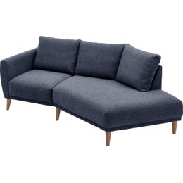 2,5-Sitzer "Elvis", grau (anthrazit), B:220cm H:80cm T:127cm, 79% PES; 21% PP, ATLANTIC HOME COLLECTION, Sofas, 2 5-Sitzer, Polsterecke mit offenem Ende im skandinavischen Stil, Massivholzf&uuml;&szlig;e