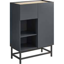 Highboard OTTO HOME "Azly", anthrazit, B:80cm H:116cm T:41cm, Sideboards, Highboard, pflegeleichte Melaminoberfl&auml;che, robustes Metallgestell, ABS-Kanten