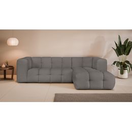Ecksofa "TALISHA L-Form Designersofa, moderne Steppung, B/T/H: 276/178/75 cm", grau (taupe), B:276cm H:75cm T:178cm, 100% Polyester, LeGer Home by Lena Gercke, Sofas, Ecksofa, aufwendig gepolstert, hoher Sitzkomfort