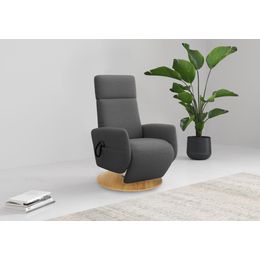 TV-Sessel Home Affaire "Rochelle, inkl. Kopfteilverstellung & 360 Drehfunktion", grau (dunkelgrau), B:71cm H:110cm T:82cm, 95% Polyester 5% Polyamid, Sessel, TV-Sessel, wahlweise mit 2 Motoren, Akku & Aufstehhilfe