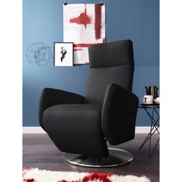 Sit & More TV-Sessel SIT & MORE "Kobra", schwarz, B:71cm H:110cm T:82cm, Luxus-Microfaser (90% Polyester, 10% Polyamid);Flachgewebe (100% Polyester);Struktur (100% Polyester), Sessel, TV-Sessel