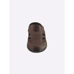 Clog Jomos, Damen, Gr. 47, braun, Leder, Mesh, Nubukleder, Schuhe Clog