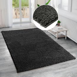 Hochflor-Teppich Bruno Banani "Shaggy Soft" Gr. 6, grau (dunkelgrau), B:200cm H:30mm L:290cm, Kunstfaser, Teppiche, Hochflor-Teppich, gewebt, Uni Farben, besonders weich und kuschelig, Kundenliebling
