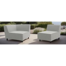 Sofaelement DOMO collection "Sonna, individuell zusammenstellbar", grau (dunkelgrau), B:73cm H:77cm T:103cm, 100% Olefin, Polsterelemente, Sofaelement, Einzelelemente f&uuml;r Terrasse, Garten und Balkon, speziell f&uuml;r Outdoor