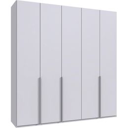 Kleiderschrank wimex "Mugano,in 5 Breiten,2 H&ouml;hen,2 Tiefen, viele Farben, Made in Germany", wei&szlig;, griffe alufarben, B:225cm H:236cm T:58cm, Holzwerkstoff, Schr&auml;nke, Kleiderschrank, mit langen Griffen aus Metall, mit oder ohne Spiegel