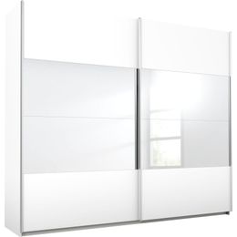 Schwebet&uuml;renschrank Rauch "Quadra", wei&szlig; (wei&szlig;, spiegel), B:271cm H:230cm T:62cm, Holzwerkstoff, Schr&auml;nke, Schwebet&uuml;renschrank, mit Spiegelelementen