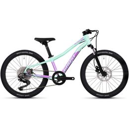 Mountainbike GHOST "Lanao 20 Full Party" Gr. 25, gr&uuml;n (lila, mint), Fahrr&auml;der, Kinder, 25cm, 20 Zoll (50,80cm), Mountainbike