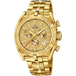 Chronograph Jaguar "Executive", gold (goldfarben, goldfarben), Armbanduhren, Herren, Chronograph, Armbanduhr, Quarzuhr, Herrenuhr, Saphirglas, Stoppfunktion, Swiss Made