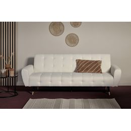 3-Sitzer Jahnke "CHILLAX DREAM", boucle sanftes wei&szlig;, B:213cm H:83cm T:83cm, Sofas, 3-Sitzer, mit Schlaffunktion, Seitentasche, Breite 213 cm