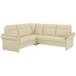 Ecksofa Home Affaire "Tahoma L-Form", beige (creme), B:251cm H:103cm T:231cm, Sofas, Ecksofa, mit Armlehnfunktion, wahlweise Bettfunktion, Schublade, Relaxfunktion