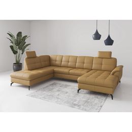 Sit & More Wohnlandschaft SIT & MORE "Zora", curry, T:212cm, Sofas, Wohnlandschaft