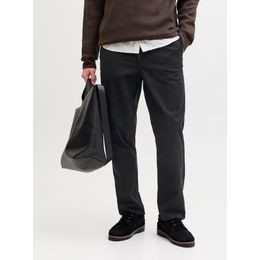 Jack & Jones Chinohose JACK & JONES "JPSTOLLIE VANCE CHINO NOOS", Herren, Gr. 32, L&auml;nge 34, schwarz, Web, Obermaterial: 97% Baumwolle, 3% Elasthan, unifarben, Hosen Chinohose