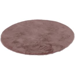 Sch&ouml;ner Wohnen Kollektion Fellteppich "Tender" Gr. 9, rosa (altrosa), H:26mm &Oslash;:120cm, Kunstfaser, SCH&Ouml;NER WOHNEN-KOLLEKTION, Teppiche, Fellteppich, besonders weich durch Microfaser, Kunstfell, waschbar, Wohnzimmer